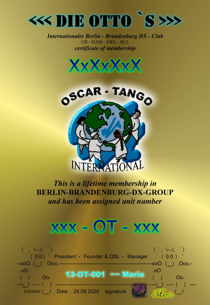 OSCAR – TANGO – OSCAR – TANGO International DX-Group